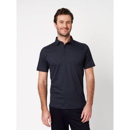 Poloshirt DESOTO "Casual Polo Kent 1/2", Herren, Gr. 3XL, dunkelblau artwork, Obermaterial: 100% Baumwolle, slim fit normal, Shirts