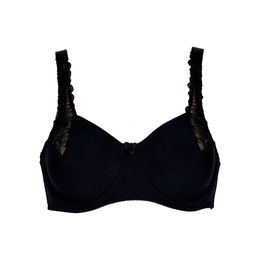 B&uuml;gel-BH ELBRINA, Damen, Gr. 100, Cup B, schwarz, Spitze, Obermaterial: 85% Polyamid, 9% Elasthan, 6% Polyester, leicht transparent, unifarben, comfort fit, BHs B&uuml;gel-BH, verstellbare Tr&auml;ger, ohne Schale, mit B&uuml;gel, mit Spitze, mit Schleife