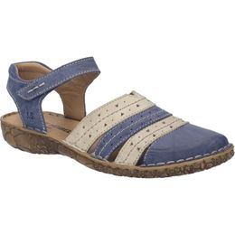Sandale Josef Seibel "Rosalie 33, blau-kombi", Damen, Gr. 37, blau (blau, kombi), Obermaterial: 100% Rindsleder Leather cow., Schuhe Sandale