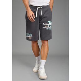 Sweatshorts Kangaroos, Herren, Gr. 3XL, N-Gr, anthrazit, Sweatware, Obermaterial: 80% Baumwolle, 20% Polyester, Hosen Sweatshorts, mit elastischem Bund, mit Kordelzug am Bund, auch in gro&szlig;en Gr&ouml;&szlig;en