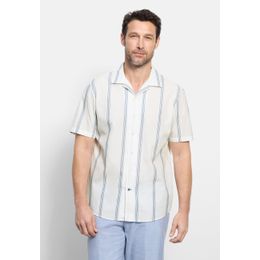Kurzarmhemd OLYMP "OLYMP Casual, regular fit, Reverskragen", Herren, Gr. L, Normaler Arm, beige (sanftes wei&szlig;), 100% Baumwolle, Hemden