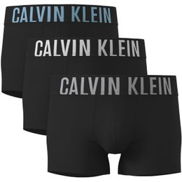 Trunk "TRUNK 3PK", Herren, Gr. XL (54), 3 Stk., schwarz w, harbor mist logo, schwarz w,, Jersey, Obermaterial: 95% Baumwolle, 5% Elasthan, Calvin Klein Underwear, k&ouml;rpernah, Unterhosen, mit Logo-Elastikbund