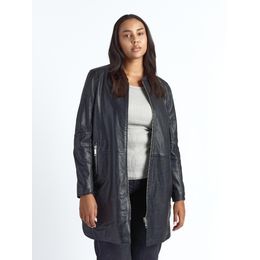 Langjacke Maze "42023104", Damen, Gr. 52, schwarz, Obermaterial: 100% Lammleder. Innenfutter: 100% Polyester. &Auml;rmelfutter: 100% Polyester, Jacken Langjacke