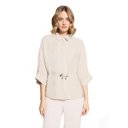 Klassische Bluse Betty Barclay "Damen mit Tunnelzug", Damen, Gr. 36, grau beige, Obermaterial: 89% Viskose, 11% Polyamid, figurumspielend normal, Blusen Bluse