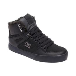 Sneakerboots DC Shoes "PURE HIGH-TOP WC WNT", Gr. 40, schwarz (schwarz, schwarz, schwarz), Leder, unifarben, Schuhe Sneakerboots, Winterschuhe, Winterboots, Schn&uuml;rboots, Wintersneaker, gef&uuml;ttert