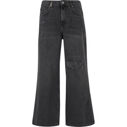 Bequeme Jeans 2Y STUDIOS "2Y Studios Diala Wide Baggy Jeans", Damen, Gr. 32, Normalgr&ouml;&szlig;en, washed grau, 100% Baumwolle, unifarben, Jeans