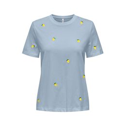 Only T-Shirt 'ONLKETTY' Damen Gr&ouml;&szlig;e XXXL taubenblau / braun / gelb / gr&uuml;n