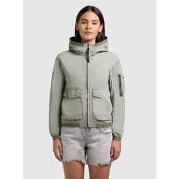 Blouson Khujo "VONA", Damen, Gr. M, cloud gr&uuml;n, Web, 100% Nylon, Crinkleoptik, regular fit h&uuml;ftlang, eingesetzt angesetztes B&uuml;ndchen, Jacken Blouson