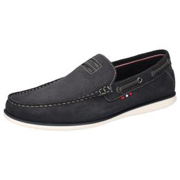 Loafer Lerros, Herren, Gr. 42, navy, Veloursleder, Schuhe Loafer, Slipper, Halbschuh, Mokassin, Schlupfschuh mit Perforation