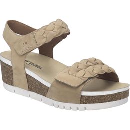 Sandale Josef Seibel "Quinn 22, beige", Damen, Gr. 38, beige, Obermaterial: 100% Rindsleder Leather cow., Schuhe Sandale