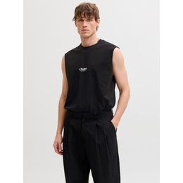Jack & Jones Muscleshirt JACK & JONES "JJESOHO SLEEVELESS TEE SN", Herren, Gr. M, schwarz, Jersey, Obermaterial: 100% Baumwolle, unifarben, normal, Rundhals, Shirts, mit Logobranding