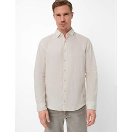 Leinenhemd Brax "Style HAROLD", Herren, Gr. 3XL, Normalgr&ouml;&szlig;en, beige, Web, 100% Leinen, Hemden