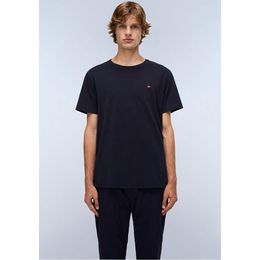 T-Shirt Napapijri "SALIS SS SUM SHARK SKIN HCB", Herren, Gr. M, blau (blu marine), Obermaterial: 100% Baumwolle, Rundhals, Shirts T-Shirt, Kurzarm, f&uuml;r sportliche und sommerliche Anl&auml;sse, Rundhalsausschnitt