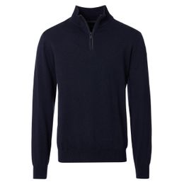 Troyer Casamoda "Casamoda Stricktroyer uni", Herren, Gr. XXL, blau (dunkelblau), 100% Baumwolle, Pullover Troyer