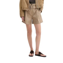 Marc O'Polo Shorts MARC O'POLO "aus Bio-Baumwolle-TENCEL&trade; Lyocell-Stretch", Damen, Gr. 40, Normalgr&ouml;&szlig;en, earthy taupe, Twill, Obermaterial: 58% Lyocell, 40% Baumwolle, 2% Elasthan, unifarben, regular fit kurz, Hosen Shorts