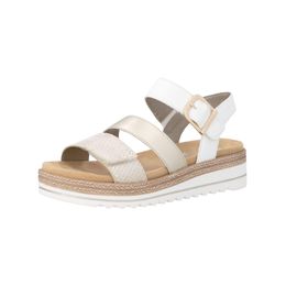 Riemchensandale Remonte "Remonte Sandalen Lederimitat", Damen, Gr. 40, beige, Lederimitat, Schuhe Riemchensandale
