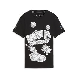 T-Shirt Puma "BMW M MOTORSPORT Sportswear T-Shirt Jugendliche", Jungen, Gr. 164, schwarz, Obermaterial: 100% Baumwolle. Rippe: 29% Polyester, 71% Baumwolle, bedruckt, regular fit, Rundhals, Shirts T-Shirt