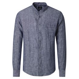 Leinenhemd Casamoda "Casamoda Leinenhemd uni", Herren, Gr. M, Normalgr&ouml;&szlig;en, blau, 100% Leinen, unifarben, l&auml;ssig geschnitten, Hemden