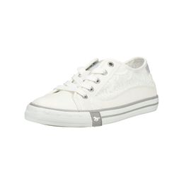 Sneaker Mustang Shoes "Mustang Shoes Sneaker Lederimitat/Textil", Damen, Gr. 38, wei&szlig;, Lederimitat, Textil, Schuhe Sneaker
