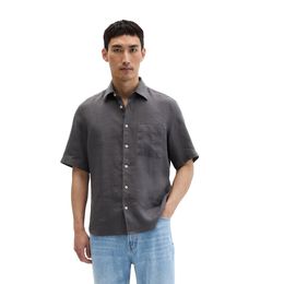 Marc O'Polo Kurzarmhemd MARC O'POLO "aus reinem Leinen", Herren, Gr. 3XL, Normalgr&ouml;&szlig;en, grau morn, Obermaterial: 100% Leinen, unifarben, regular fit normal, normaler Saum, Hemden