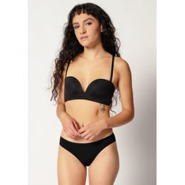 Bandeau-BH Skiny "Advantage Micro", Damen, Gr. 80, Cup B, schwarz, Microtouch, Obermaterial: 90% Polyamid, 10% Elasthan, BHs Bandeau-BH, mit abnehmbaren Tr&auml;gern