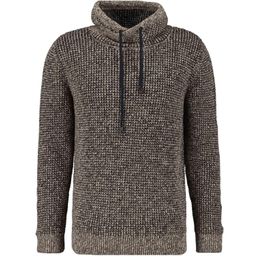 Rollkragenpullover Ragman, Herren, Gr. 54, grau (taupe, grau mouliniert, 187), Strick, 100% Baumwolle, ohne Ausschnitt, Pullover Rollkragenpullover