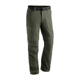 Outdoorhose Maier Sports "Tajo 2", Herren, Gr. 28, Kurzgr&ouml;&szlig;en, gr&uuml;n (moosgr&uuml;n), 90% Polyamid, 10% Elasthan, Hosen Outdoorhose, Herren Zip-Off Wanderhose, atmungsaktive Trekkinghose, Regular Fit