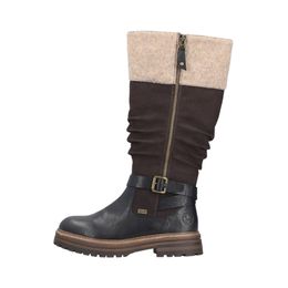 Rieker Stiefel Damen Gr&ouml;&szlig;e 37 beige / dunkelbraun / schwarz Winterschuhe