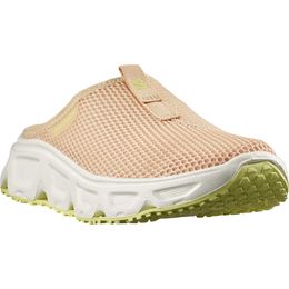 Outdoorsandale Salomon "REELAX SLIDE 6.0", Damen, Gr. 42,5, almond cream, vanilla ice, sunny lime, Textil, Schuhe Outdoorsandale