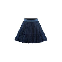 T&uuml;llrock happy girls, M&auml;dchen, Gr. 98, navy, T&uuml;ll, Obermaterial: 100% Polyester. Futter: 100% Polyester, unifarben, Basic knieumspielend, R&ouml;cke, Stufenrock mit aufgesetzten R&uuml;schen und elastischem Glitzerbund