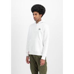 Hoodie Alpha Industries "Basic Hoodie SL", Herren, Gr. M, wei&szlig;, Obermaterial: 80% Baumwolle, 20% Polyester, regular fit, Sweatshirts Hoodie