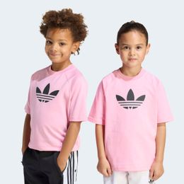 T-Shirt adidas originals "GRAFIK TREFOIL LOCKERES", M&auml;dchen, Gr. 122, light pink, Obermaterial: 100% Baumwolle, Rundhals, Shirts T-Shirt