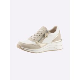 Sneaker Remonte, Damen, Gr. 37, wei&szlig; (wei&szlig;, beige), Synthetik, Schuhe Sneaker