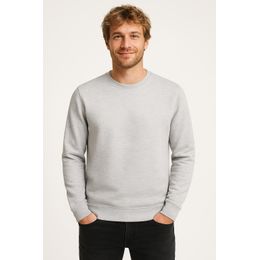 Only & Sons Sweatshirt ONLY & SONS "ONSCHASE REG CREW SWEAT OTL", Herren, Gr. L, light grau melange, angeraute Sweatware, Obermaterial: 52% Baumwolle, 48% Polyester, meliert, unifarben, regular fit normal, Rundhals, Rippb&uuml;ndchen, Sweatshirts Sweatshirt