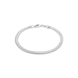 Armband Kuzzoi "Flach Elegant Schlangenkette Fischgr&auml;te 925 Silber" Gr. 21, silber, Armb&auml;nder, Herren, 21cm, ohne Stein, Silber 925 (Sterlingsilber), Silberarmband