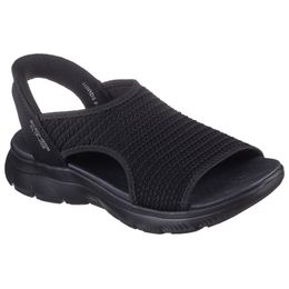 Sandale Skechers "SUMMITS-SWEETLY EVOLVED", Damen, Gr. 37, schwarz, Textil, Strukturmuster, unifarben, Schuhe Sandale, Sportsandale, Trekkingsandale mit Slip-In Funktion, Topseller