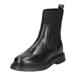 Stiefelette Pavement "Pavement Stiefelette Leder/Textil", Damen, Gr. 36, schwarz, Leder, Textil, Schuhe Stiefelette