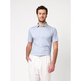 Kurzarmhemd DESOTO "Casual Kent 1/2", Herren, Gr. M, N-Gr, blau (light blau oxford), Obermaterial: 100% Baumwolle, slim fit normal, Hemden, Jerseyhemd, slim fit