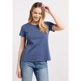 Kurzarmshirt Ragwear "MINTTA", Damen, Gr. S, night blau, Jersey, Obermaterial: 50% Baumwolle, 50% Polyester, unifarben, normal, Rundhals, Shirts, Klassischer Fit aus Single Jersey mit softem Finish