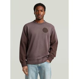 G-Star Raw Longpullover G-STAR "Sunfaded Sweatshirt", Herren, Gr. S, braun (java gd), Obermaterial: 100% Baumwolle, Pullover Longpullover