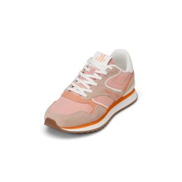 Marc O'Polo Sneaker MARC O'POLO "aus Rindleder und Nylon", Damen, Gr. 36, nude, Obermaterial: 90% Leder (Rind), 10% Polyamid, unifarben, Schuhe Sneaker