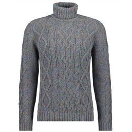 Rollkragenpullover Ragman, Herren, Gr. 50, gr&uuml;n (schilf, 131), Strick, 100% Baumwolle, ohne Ausschnitt, Pullover Rollkragenpullover