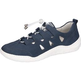 Waldl&auml;ufer Slipper WALDL&Auml;UFER "K-MILENA", Damen, Gr. 7 (40,5), jeansblau, Nubukleder, unifarben, Schuhe Slipper, Komfortschuh, Bequemschuh, Schlupfschuh in extraweiter K-Weite