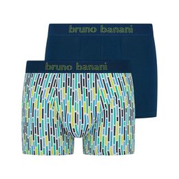 Boxer Bruno Banani "Streaming", Herren, Gr. M, multicolour print, navy, Stoff, Obermaterial: 93% Baumwolle, 7% Elasthan, k&ouml;rpernah, Unterhosen, Baumwollmischung, elastisch