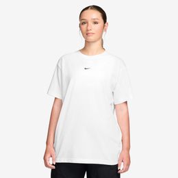 T-Shirt Nike Sportswear "W NSW CLASSIC SS TEE", Damen, Gr. M, wei&szlig;, schwarz, Jersey, Obermaterial: 100% Baumwolle, normal, Rundhals, Shirts T-Shirt, sportliche Passform, Kurzarm, Rundhalsausschnitt