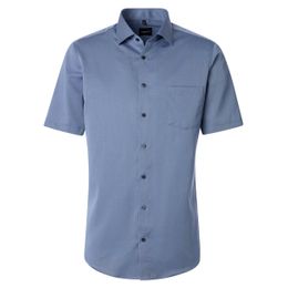 Businesshemd Venti "Venti Businesshemd Kurzarm uni", Herren, Gr. 40, Normalgr&ouml;&szlig;en, blau, 100% Baumwolle, unifarben, schmal, Hemden