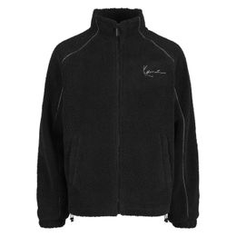 Allwetterjacke Karl Kani "Karl Kani Karl Kani Metal Signature Teddy Jacket", Herren, Gr. XXL, schwarz, grau, 100% Polyester, mehrfarbig, normal, amerikanischer Ausschnitt, Jacken