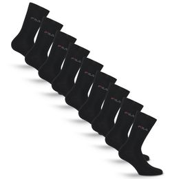 Socken Fila, Damen, Gr. 35-38, 200, schwarz, Baumwollmischung, elastisch, Socken Socken, mit feinem Rippenb&uuml;ndchen
