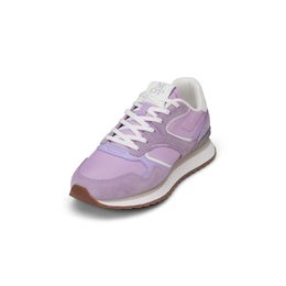 Marc O'Polo Sneaker MARC O'POLO "aus Rindleder und Nylon", Damen, Gr. 36, dusty lavender, Obermaterial: 90% Leder (Rind), 10% Polyamid, unifarben, Schuhe Sneaker