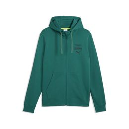 Hoodie Puma "Puma x ASTON MARTIN ARAMCO F1 TEAM Essentials Hoodie Herren", Herren, Gr. L, gr&uuml;n lux, Obermaterial: 68% Baumwolle, 32% Polyester. Kapuzenfutter: 100% Baumwolle. Rippe: 97% Baumwolle, 3% Elasthan, normal, Sweatshirts Hoodie